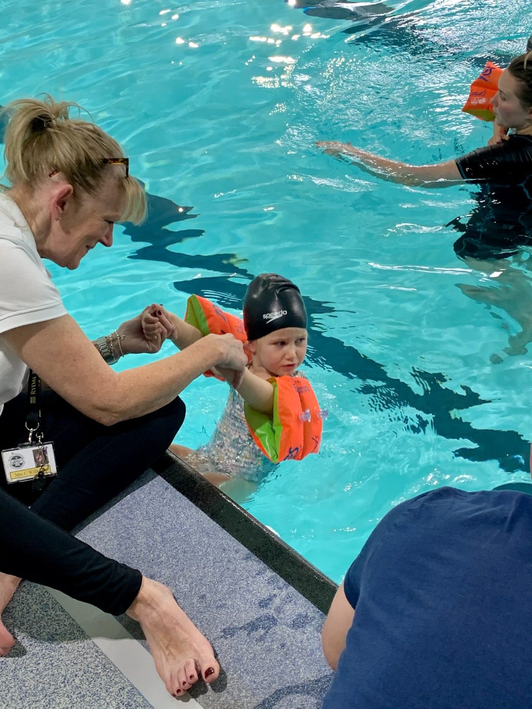 Pre-School children take part in first swimming session - Rydal Penrhos