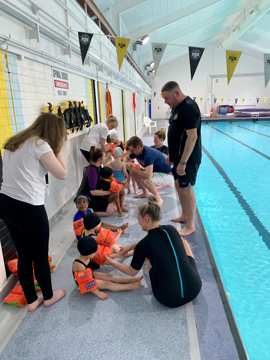 Pre-School children take part in first swimming session - Rydal Penrhos